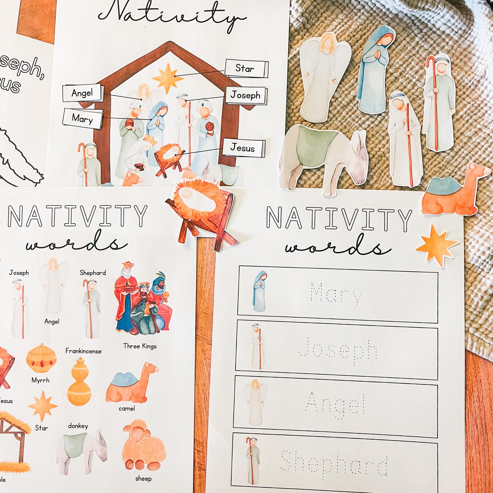 Nativity Activity Study Unit Preschool and Kindergarten for Winter ...