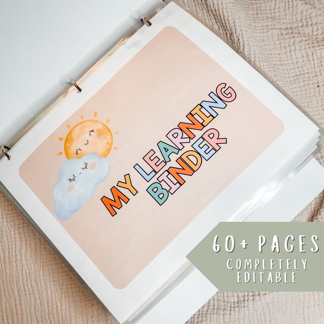 Preschool and Kindergarten Learning Binder, Busy Book Bundle ...