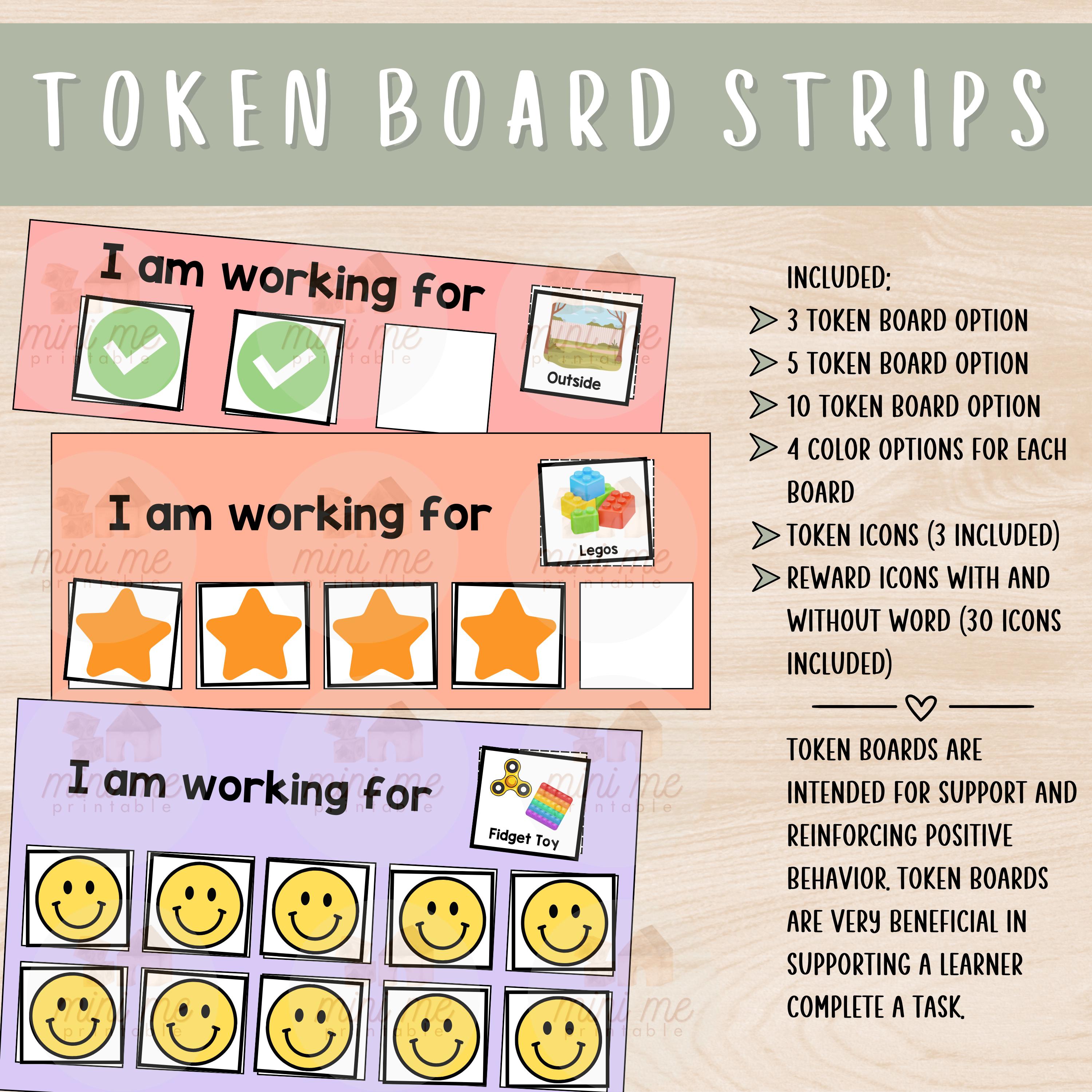 Token Board Reward Chart, Behavior Support, ABA Therapy, and Special ...