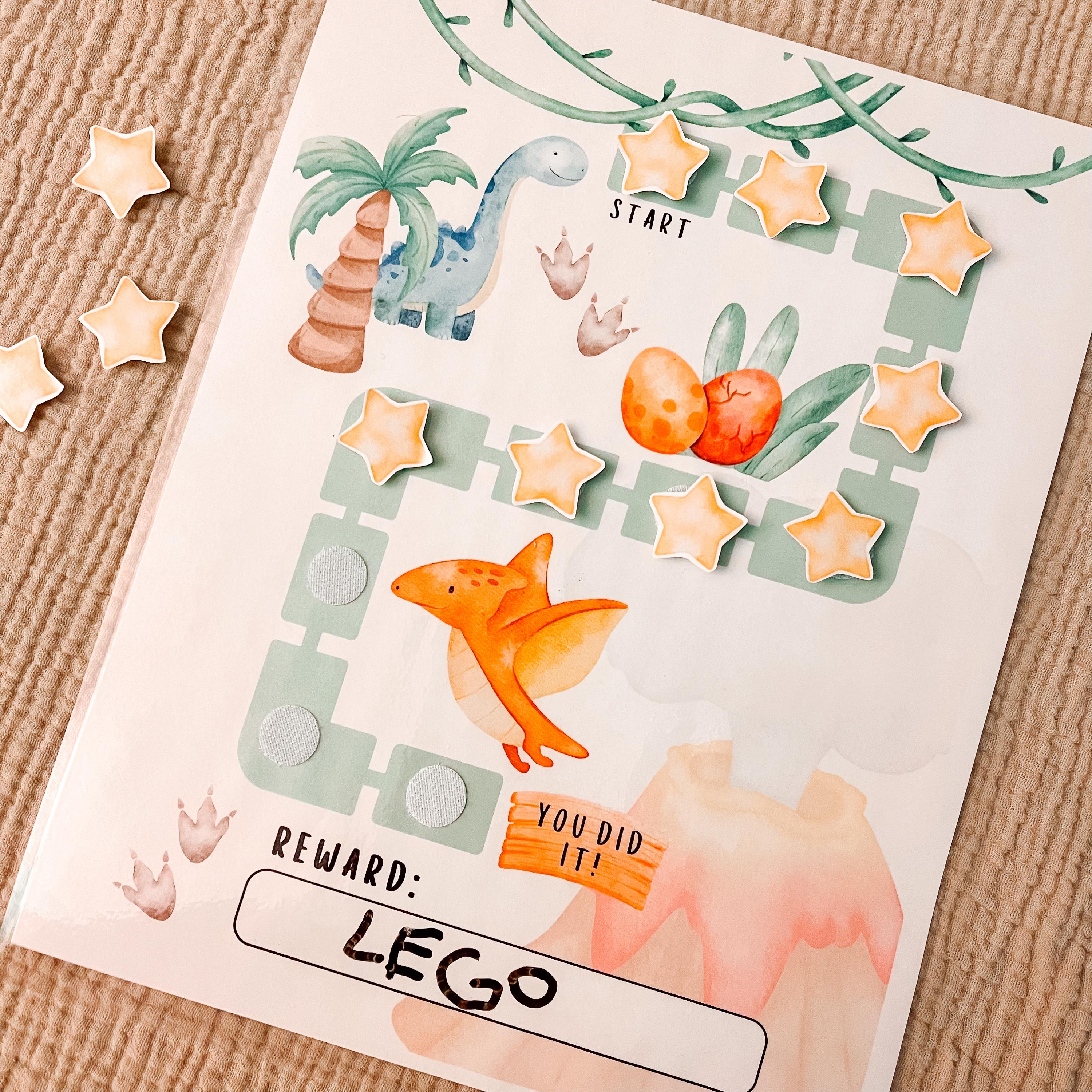 Printable Dinosaur Reward Chart, Kids Behavior Chart, Instant Download ...