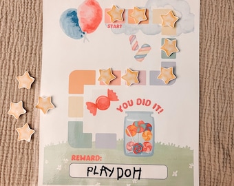 Printable Candyland Behavior Chart: Kids Reward Sticker Chart (digital ...