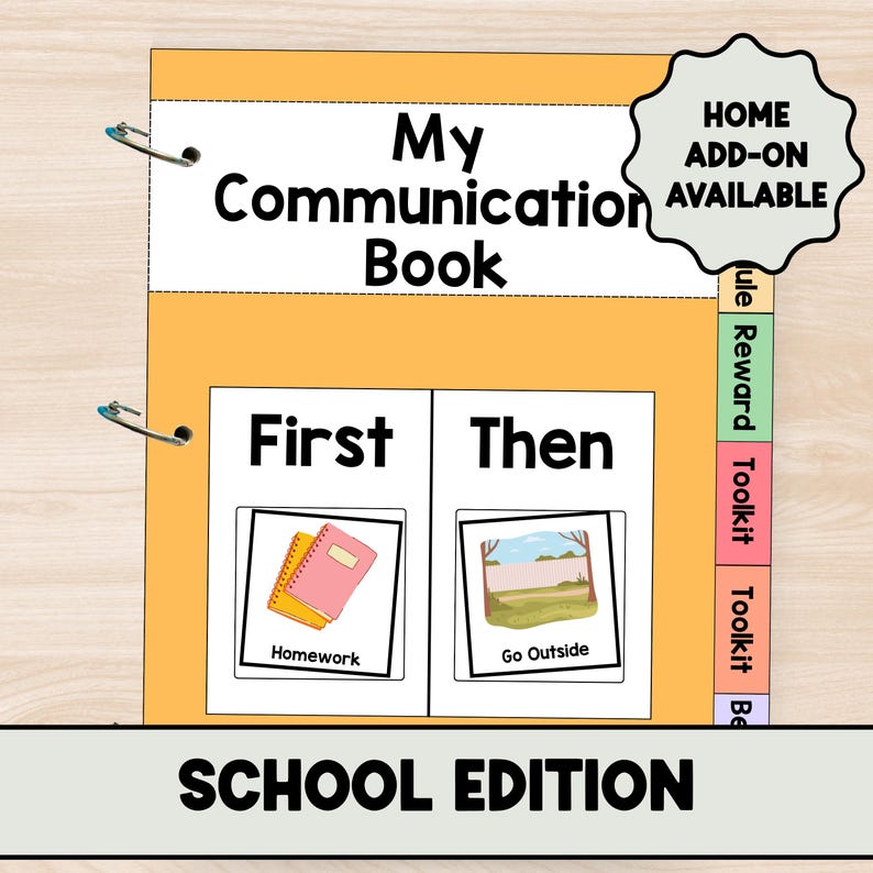Visual Communication Book: School Edition- Special Education, Calming ...