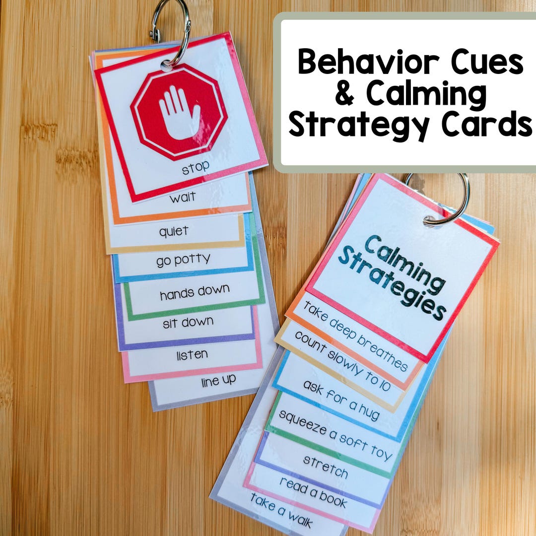 Behavior & Calming Strategy Cards: Visual Cues for Autism, ADHD - Etsy