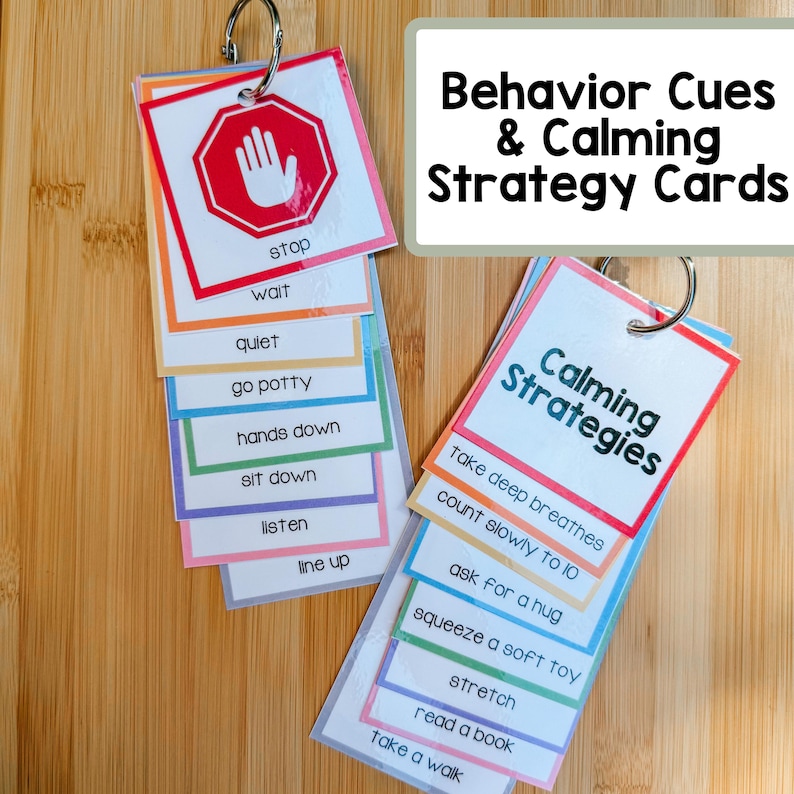 Behavior & Calming Strategy Cards: Visual Cues for Autism, ADHD - Etsy