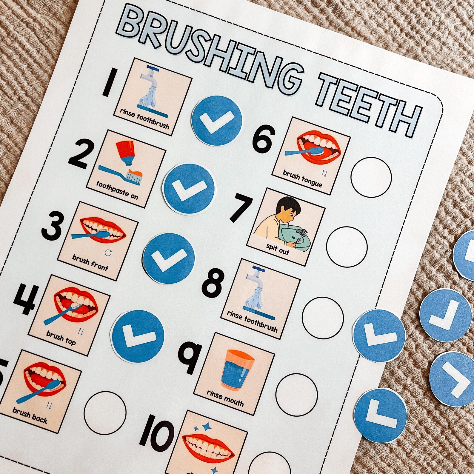Visual Task Analysis – Teeth Brushing (9 Steps + Token System ...