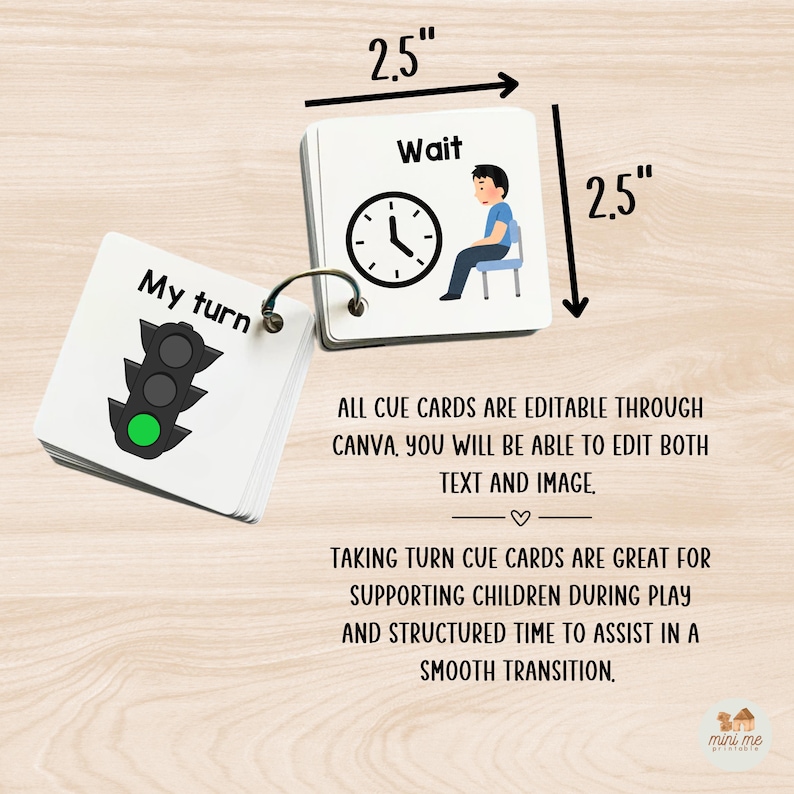 Visual Communication Cue Cards: Turn-taking & Sharing (editable ...