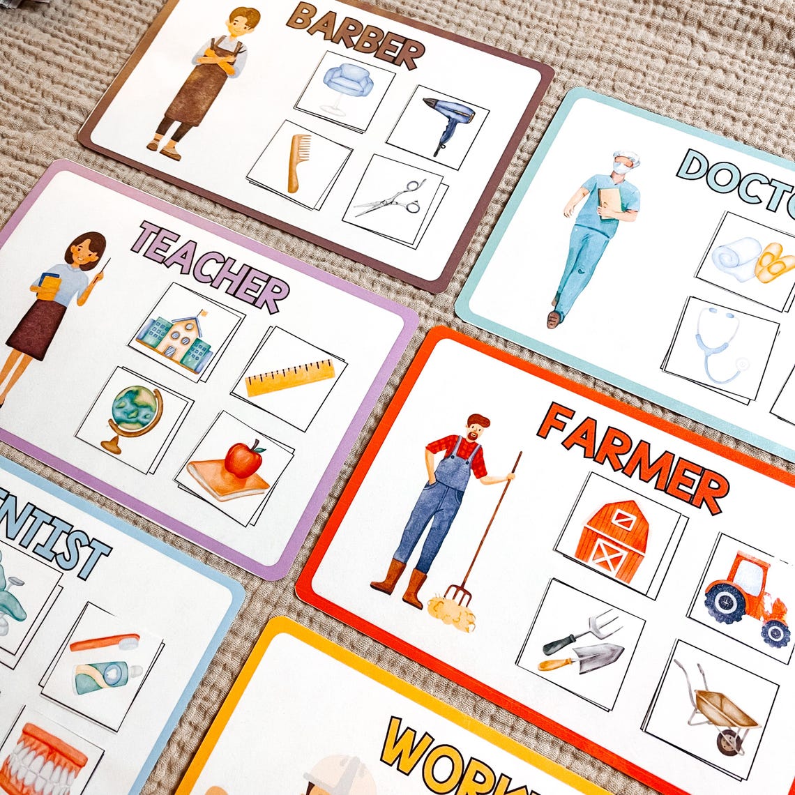 Community Helpers Sorting Game: Montessori Preschool Printable (PDF ...