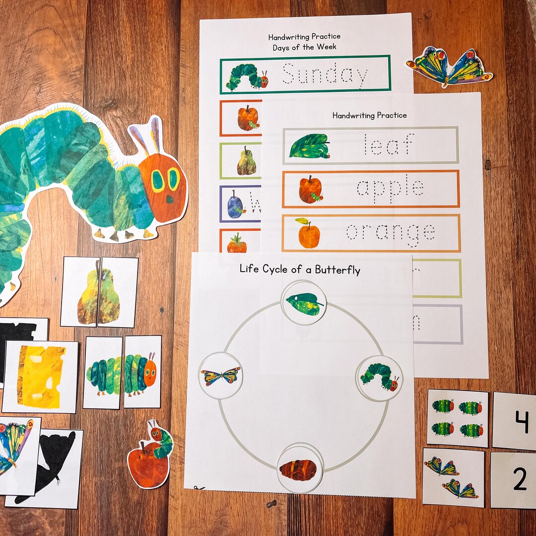 The Very Hungry Caterpillar Activity Bundle, Morning Time, Montessori ...