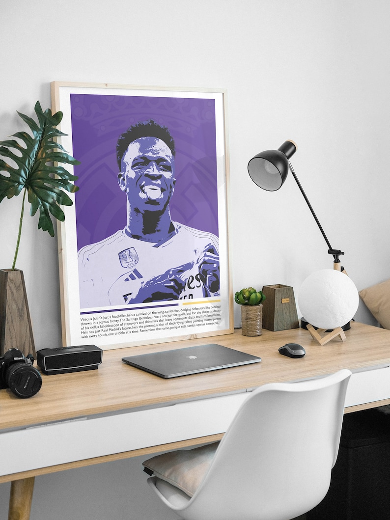 Vinicius Jr Poster Sports Poster Real Madrid Wall Poster Football ...