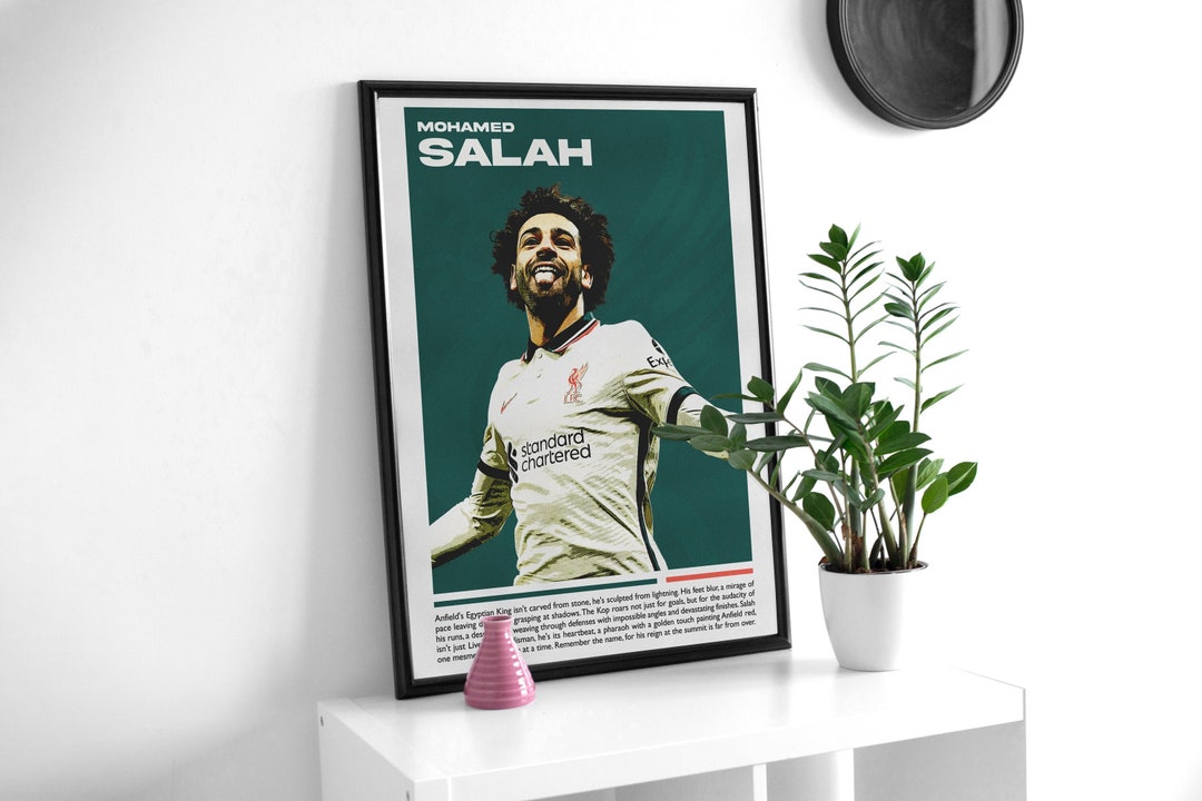 Mohamed Salah Poster | Liverpool FC | Football Wall Decor | Premier ...