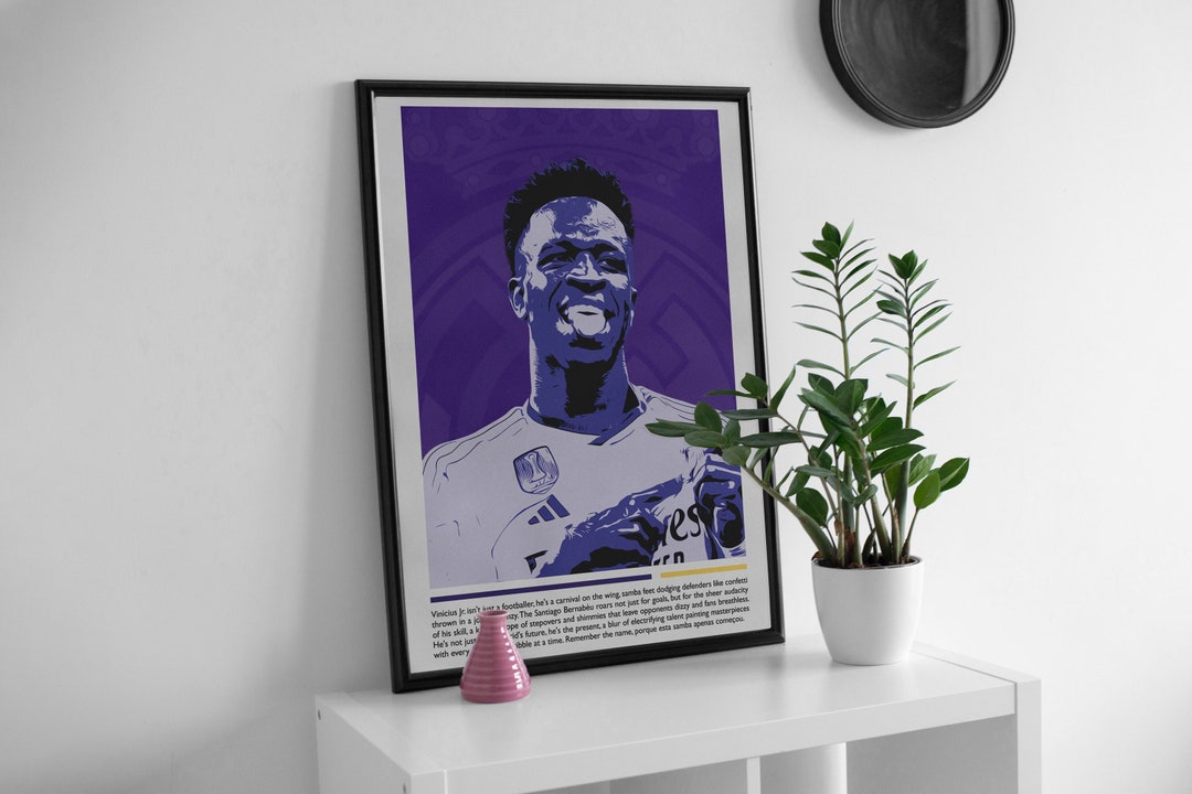 Vinicius Jr Poster Sports Poster Real Madrid Wall Poster Football ...