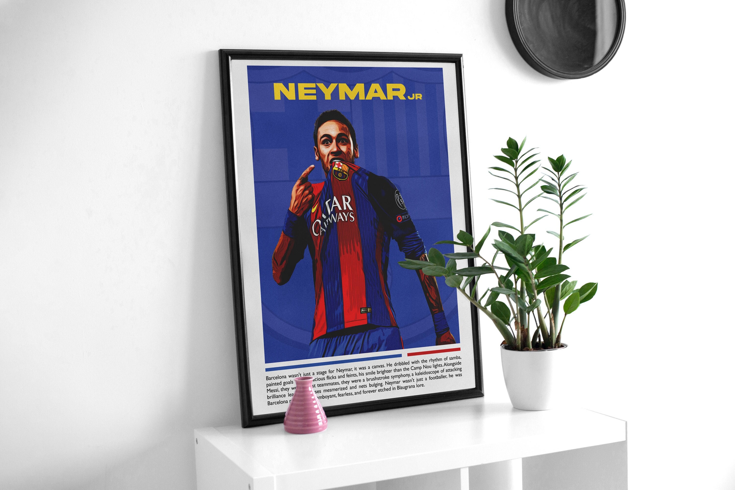 Neymar Jr Poster Sports Poster Barcelona Poster Wall Poster Football ...