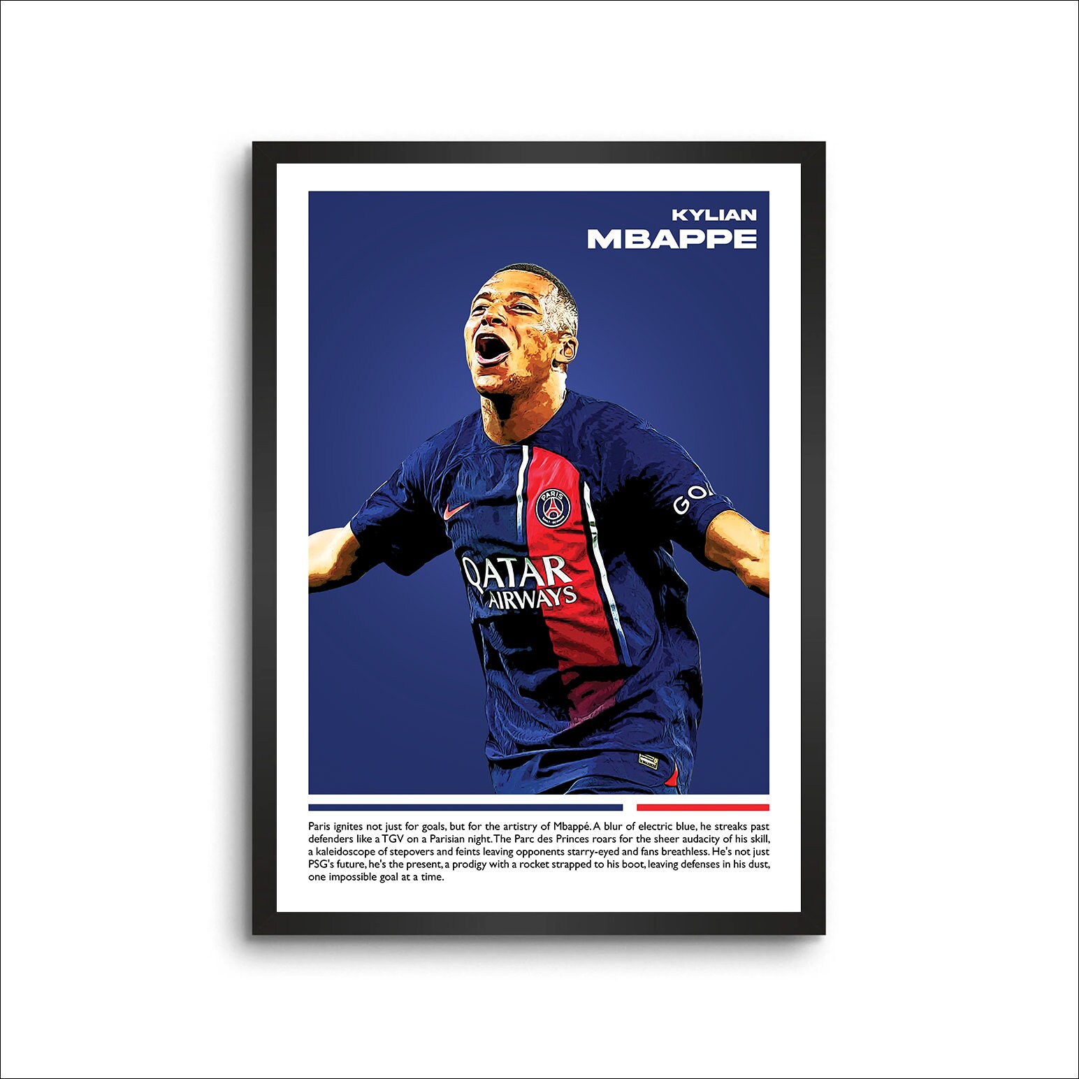 Mbappe Poster Sports Poster PSG Poster Football Poster Home Decor Room ...