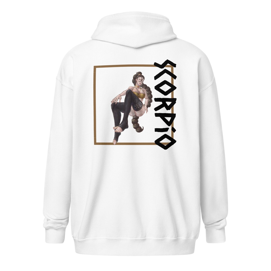 Scorpio Zodiac Astrology Horoscope Metal Front Zip up Hoodie Sweatshirt ...