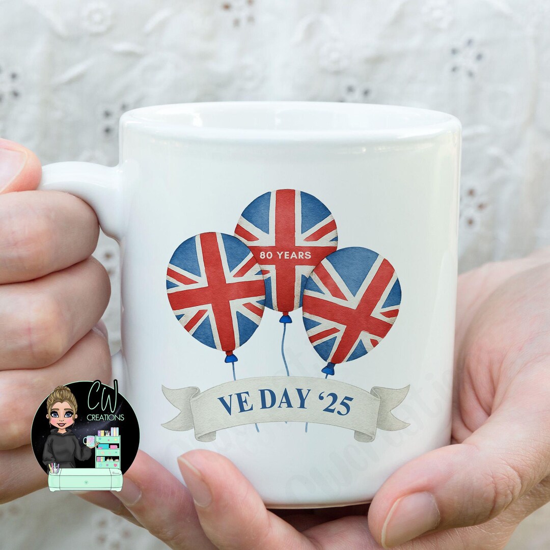 VE Day Mug, VE Day Celebrations, VE Day Party, British History Mug ...