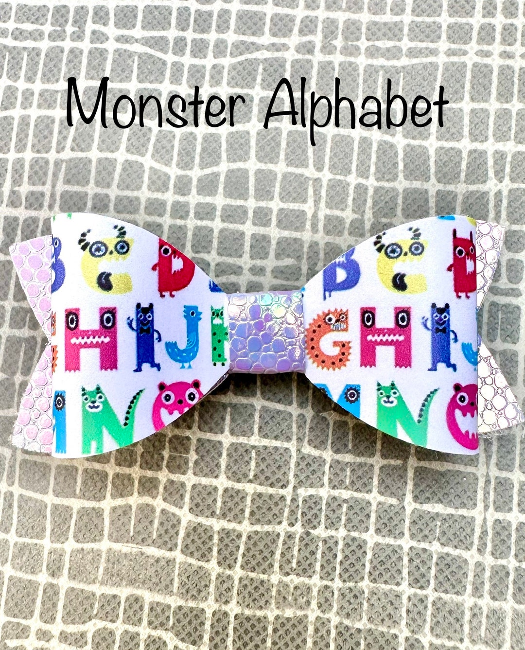 Monster Alphabet Bow - Etsy