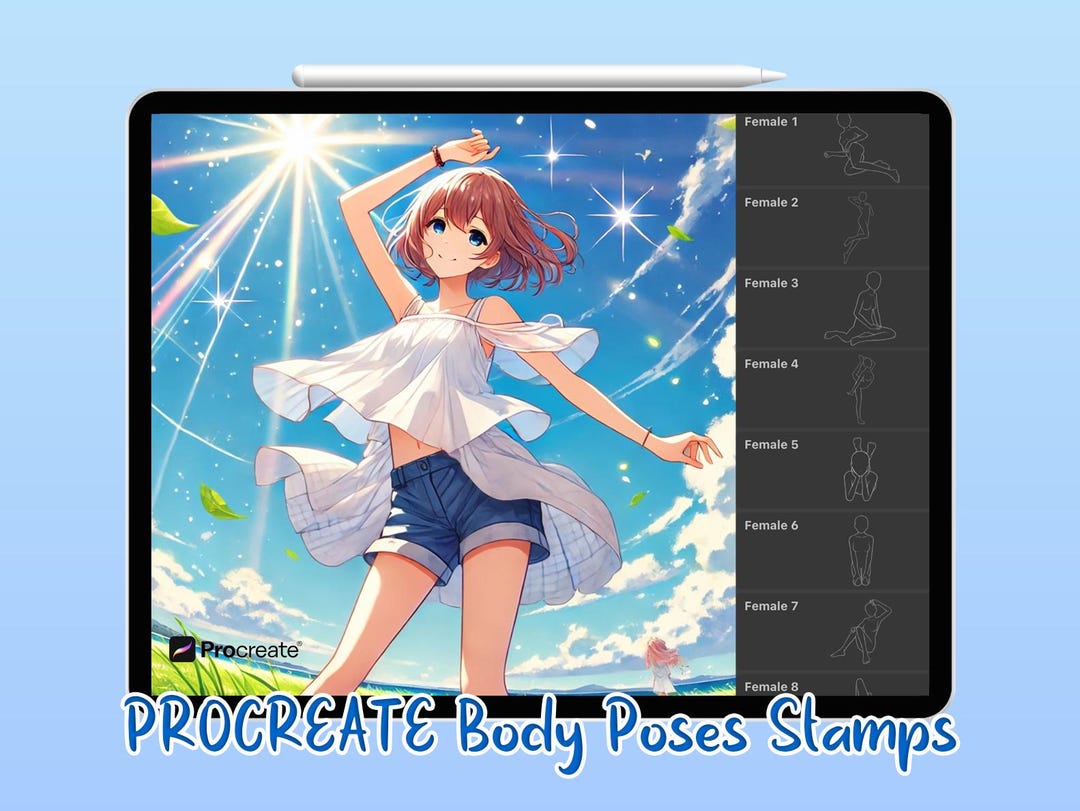 Base Procreate Body Pose Stamps | Female Reproduction Body Stamps ...
