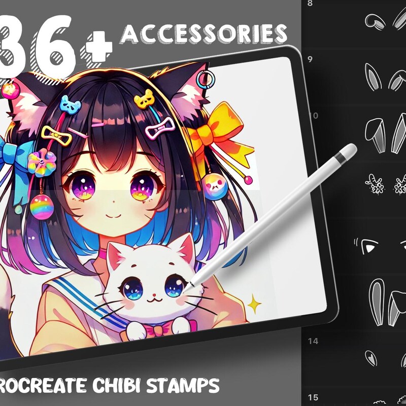 Procreate Chibi Stamps - Etsy
