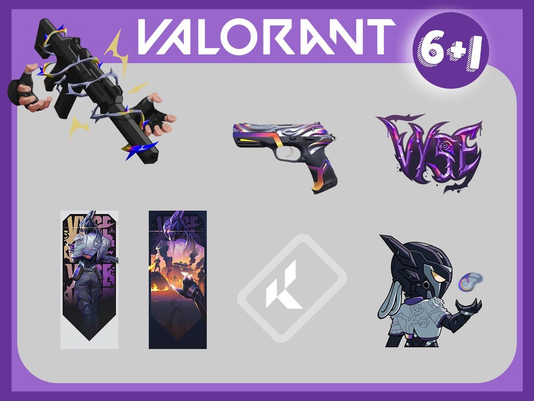 6 Stickers & Emotes 1 GIF Vyse Agent Valorant Digital Themed | Animated ...