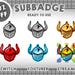70% OFF! Knight-themed Sub Badges | Ready to Use | High-quality PNG ...