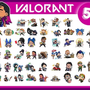 51 Valorant-themed Digital Stickers | Animated Emotes for Youtube ...