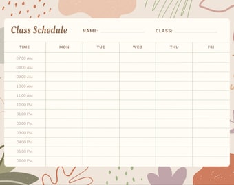 Class Schedule - Etsy