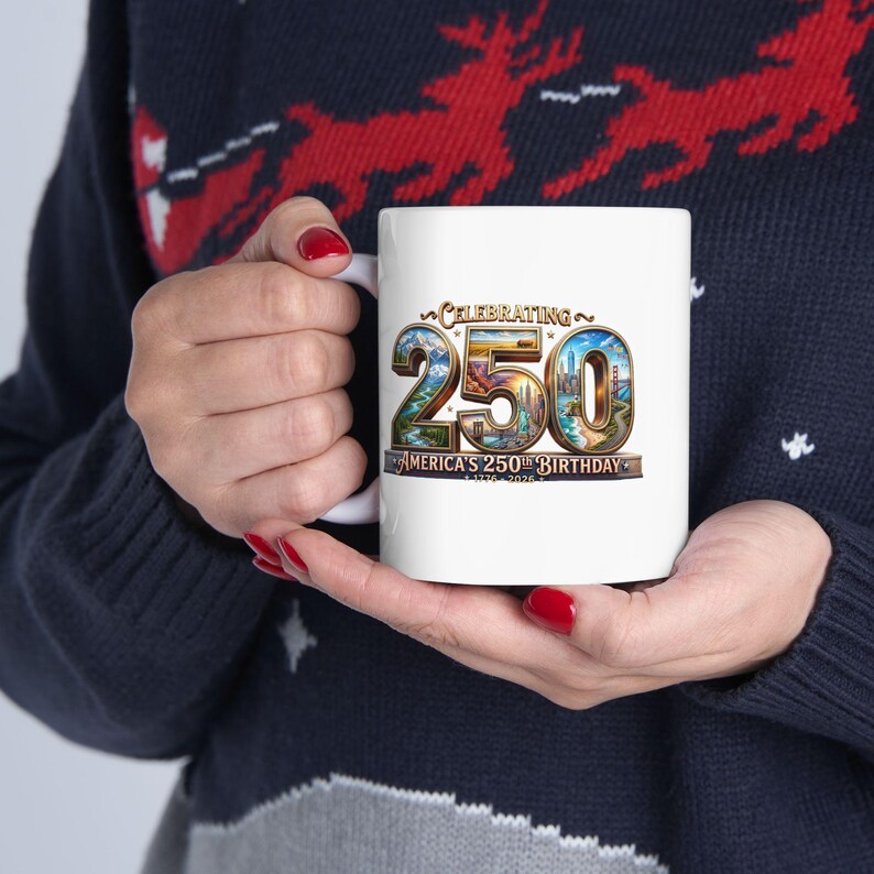 America 250 Mug, America 250th Birthday Mug, Patriotic Coffee Mug, USA ...