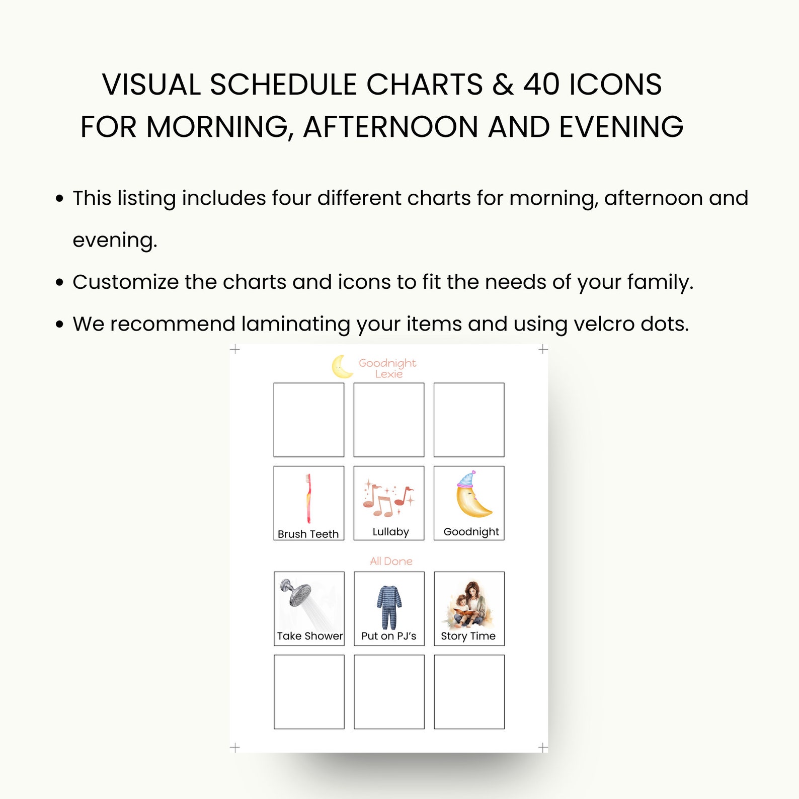 Editable Chore Chart Bundle, Printable Daily Activity Icons With Chore ...
