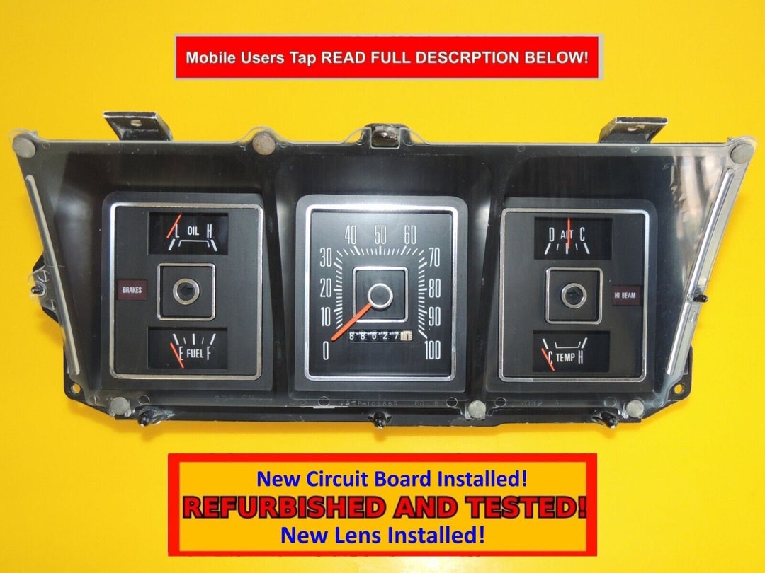 1973 1974 Ford Truck Bronco Van Speedometer Gauge Cluster REFURBED ...