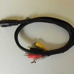 Composite Video & Audio TV DIN Cable for Atari 8 Bit Computer 800 800XL ...