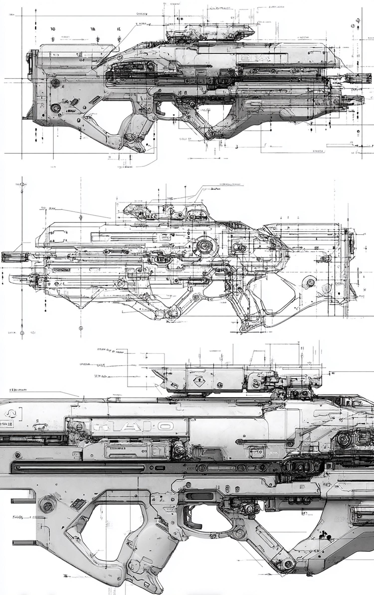 Sci Fi Blueprint Artwork Wallpaper Set Download Futuristic Dropship ...
