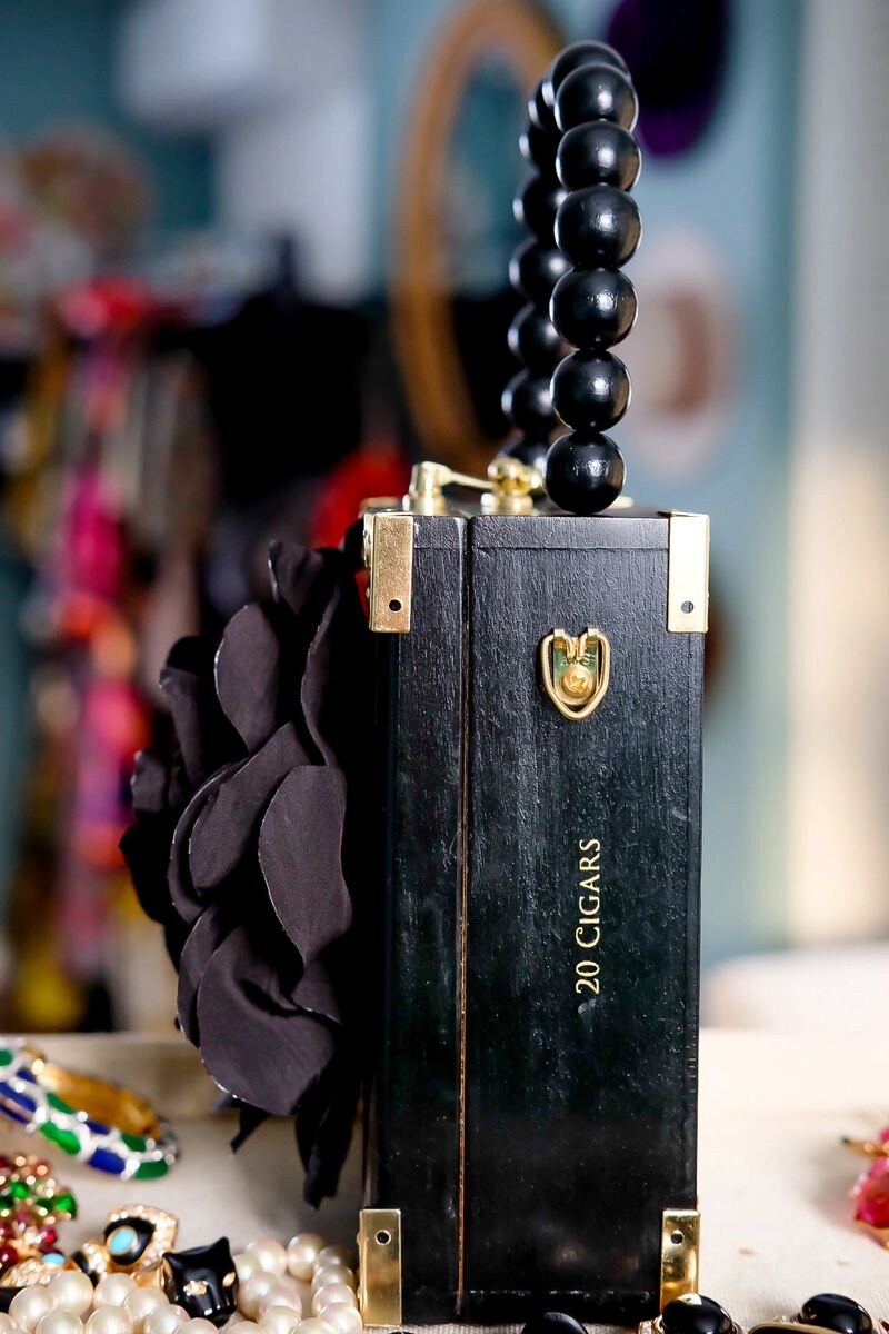 Humadorable by Susan Tampa Cigar Box Bag, Large Silk Flower Bag - Etsy