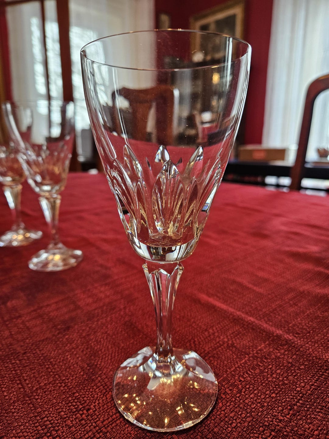 Crystal Water Glass Set of 4 - Etsy