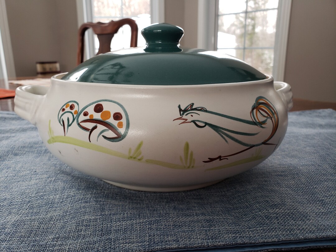 Mid Century DENBY Two-pint Round Lidded Casserole Dish | 'rooster Flair ...