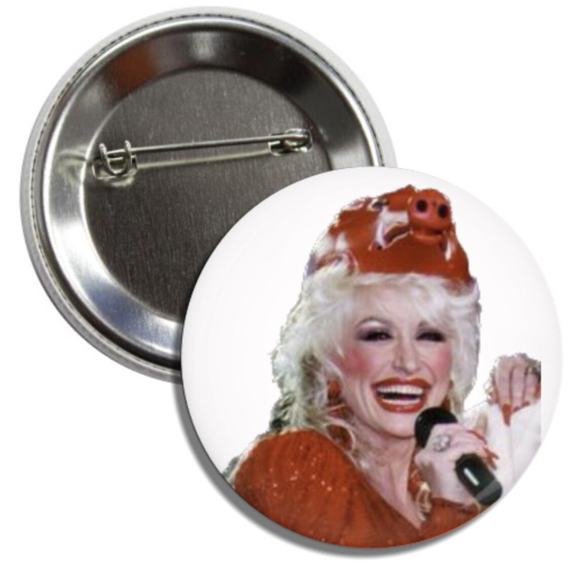Dolly Loves the Hogs Button - Etsy