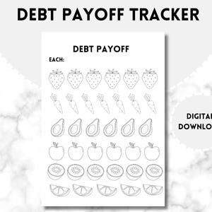 Debt Payoff Tracker Printable Debt Free Money Challenge Money Saving ...