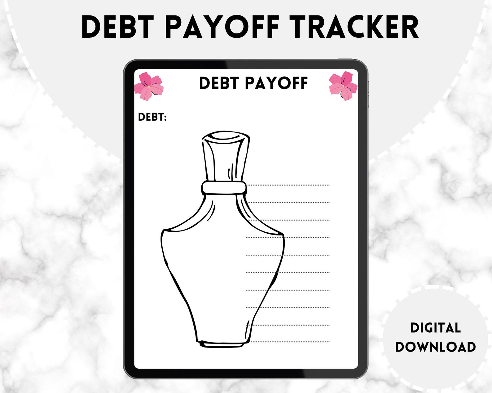 Debt Payoff Tracker Jar Printable | Debt Free Money Challenge | Debt ...