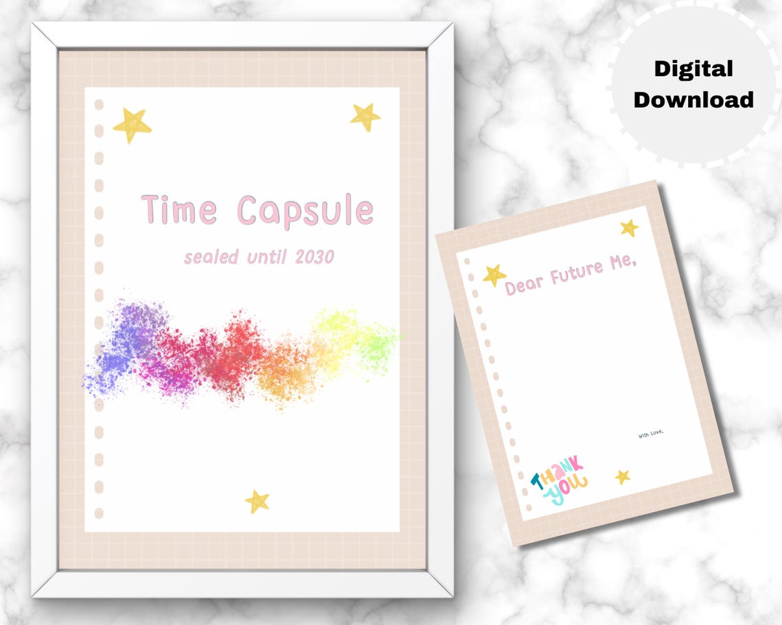 Girls Time Capsule Printable Time Capsule Letter Letter to Future Self ...