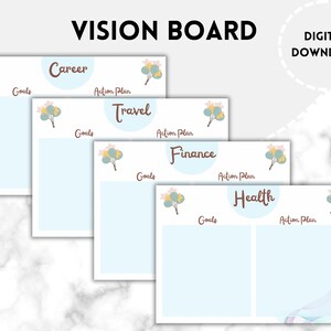 2025 Vision Board | Printable Vision Board | Yearly Planner | Vision ...