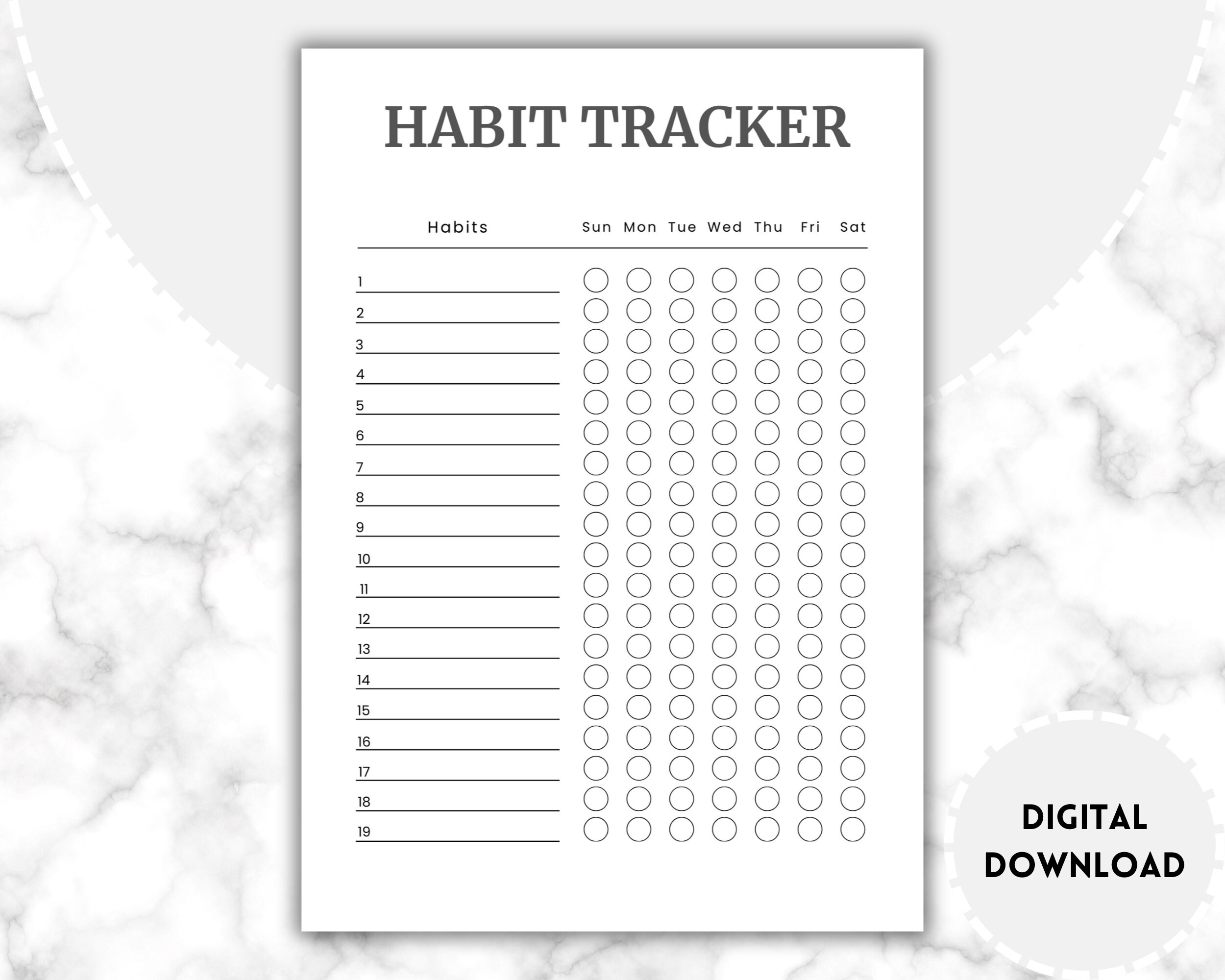 Monthly Habit Tracker A5 Habit Tracker Monthly Mood Tracker Routine ...