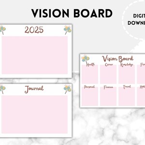 2025 Vision Board | Printable Vision Board | Yearly Planner | Vision ...
