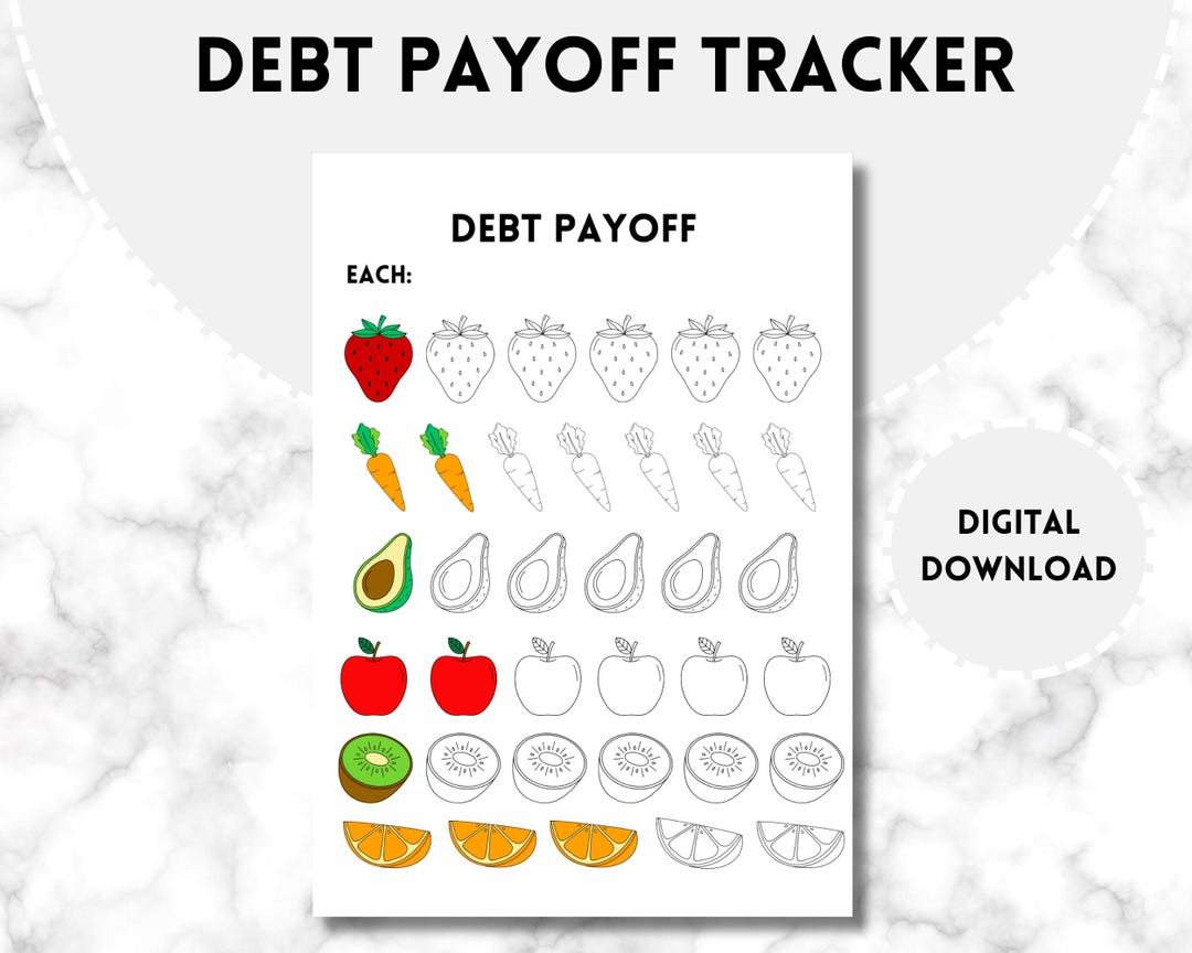 Debt Payoff Tracker Printable Debt Free Money Challenge Money Saving ...