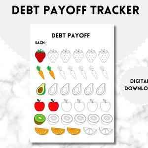 Debt Payoff Tracker Printable Debt Free Money Challenge Money Saving ...