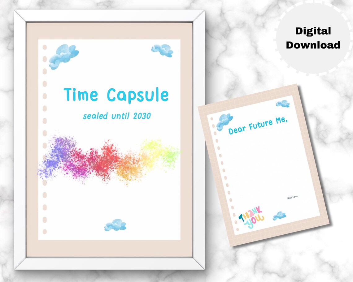 Girls Time Capsule Printable Time Capsule Letter Letter to Future Self ...