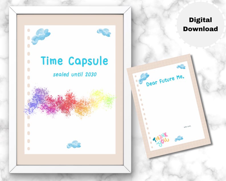Girls Time Capsule Printable Time Capsule Letter Letter to Future Self ...