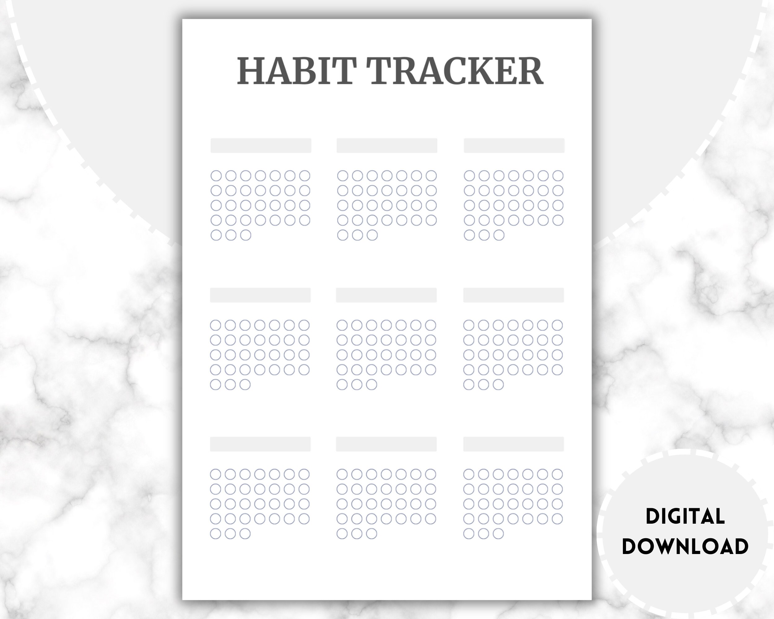 Monthly Habit Tracker A5 Habit Tracker Monthly Mood Tracker Routine ...