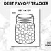 Debt Payoff Tracker Jar Printable | Debt Free Money Challenge | Debt ...