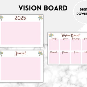 2025 Vision Board | Printable Vision Board | Yearly Planner | Vision ...