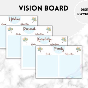 2025 Vision Board | Printable Vision Board | Yearly Planner | Vision ...