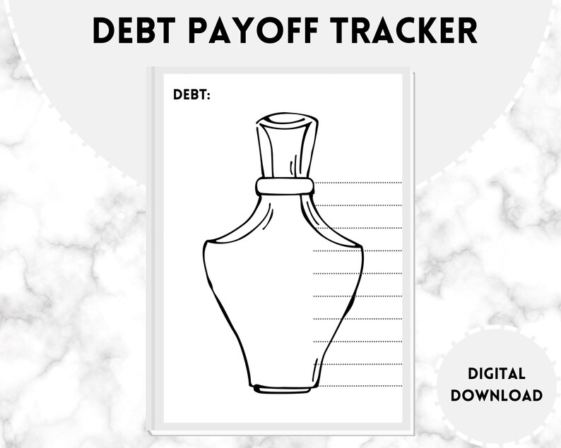 Debt Payoff Tracker Jar Printable | Debt Free Money Challenge | Debt ...